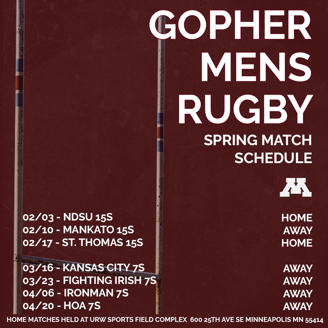 Scores & Schedule — Gopher Men's Rugby