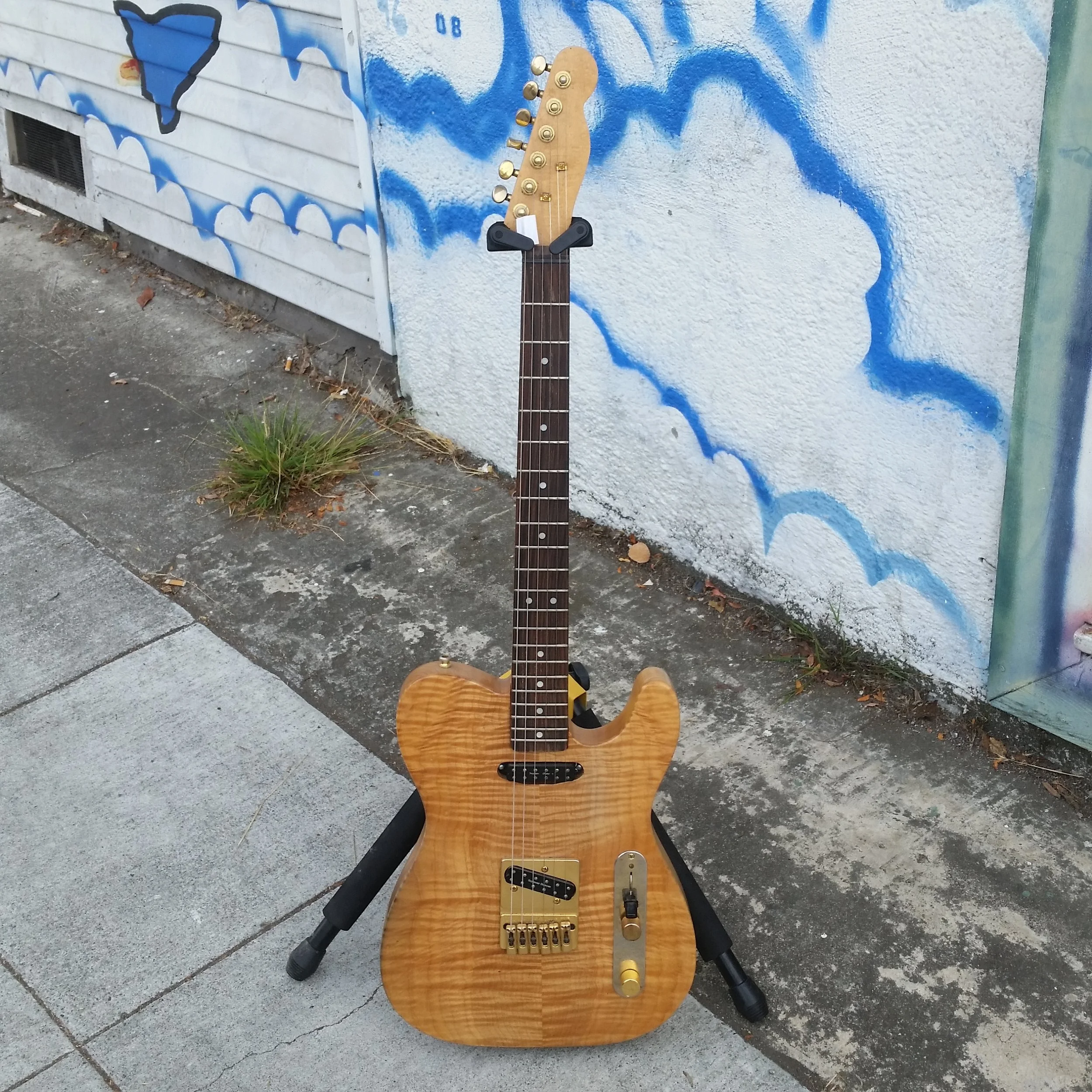 Flame Maple Tele — FatDog's Subway Guitars