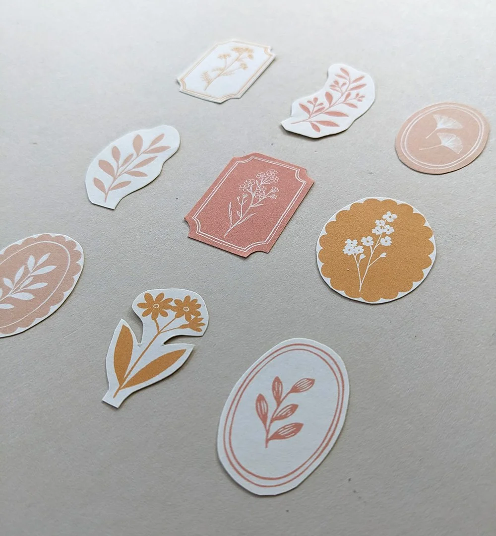 Free printable botanical stickers — Gooseberry Moon