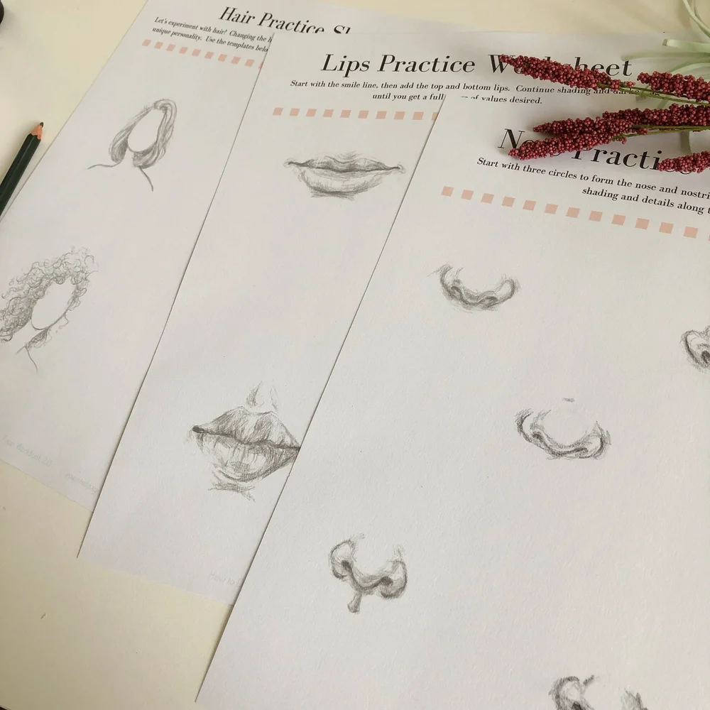 How to Draw Faces — A painted page