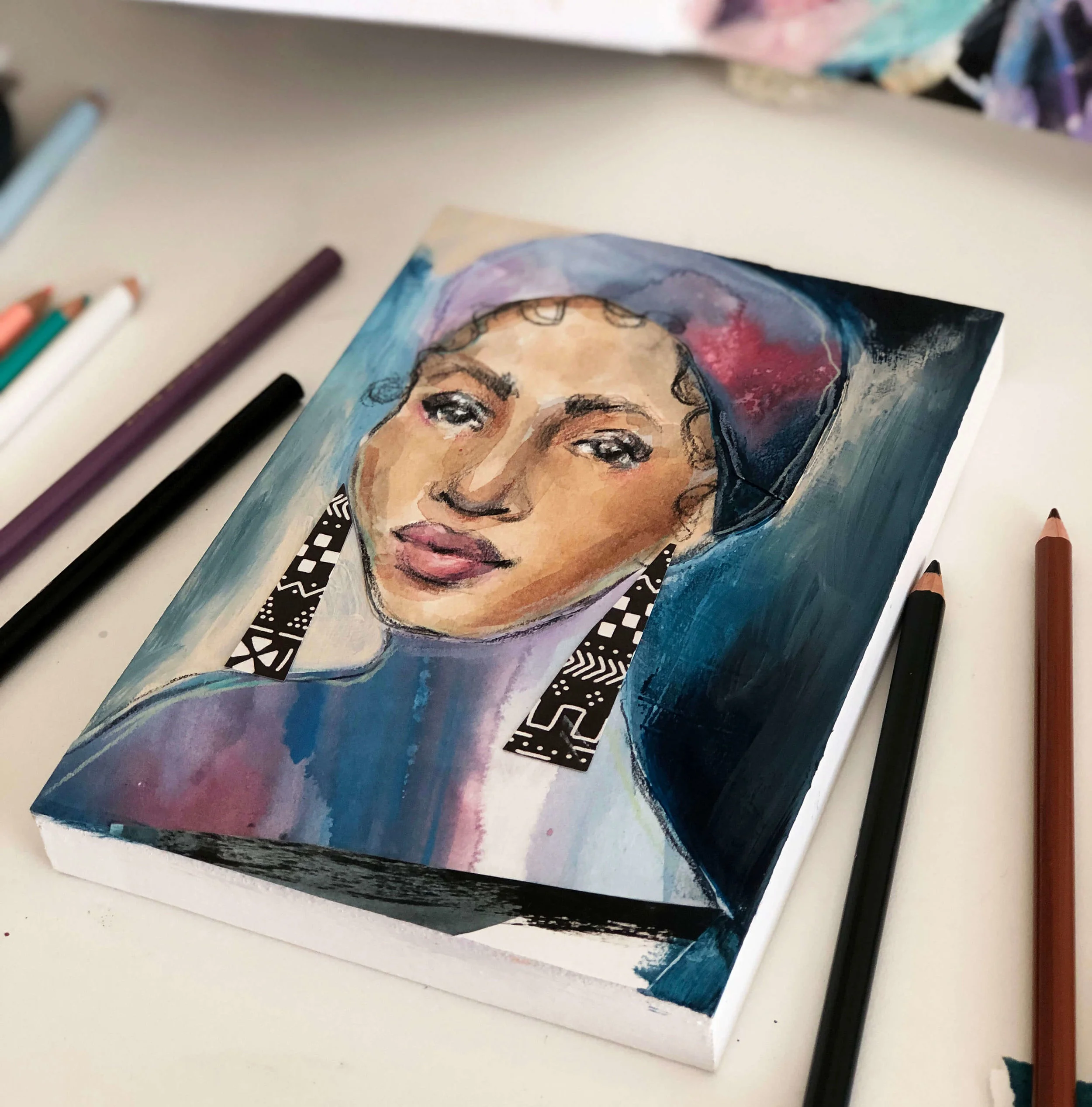 Mixed Media Collage Portraits