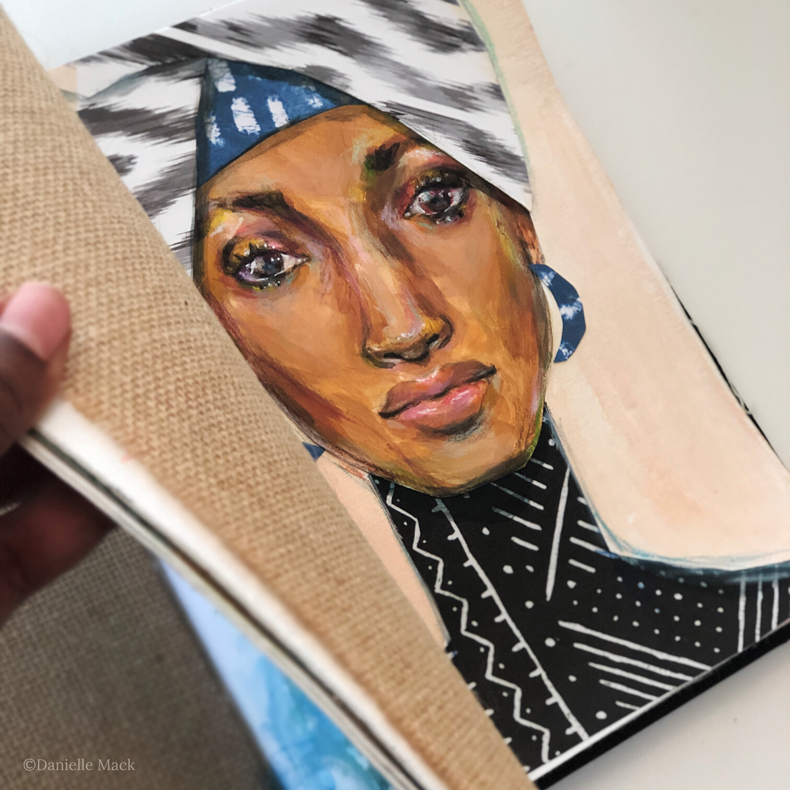 How I Create Mixed Media Portraits — A painted page
