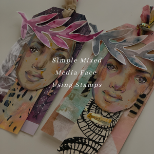 Simple Mixed Media Faces Tutorial — A painted page