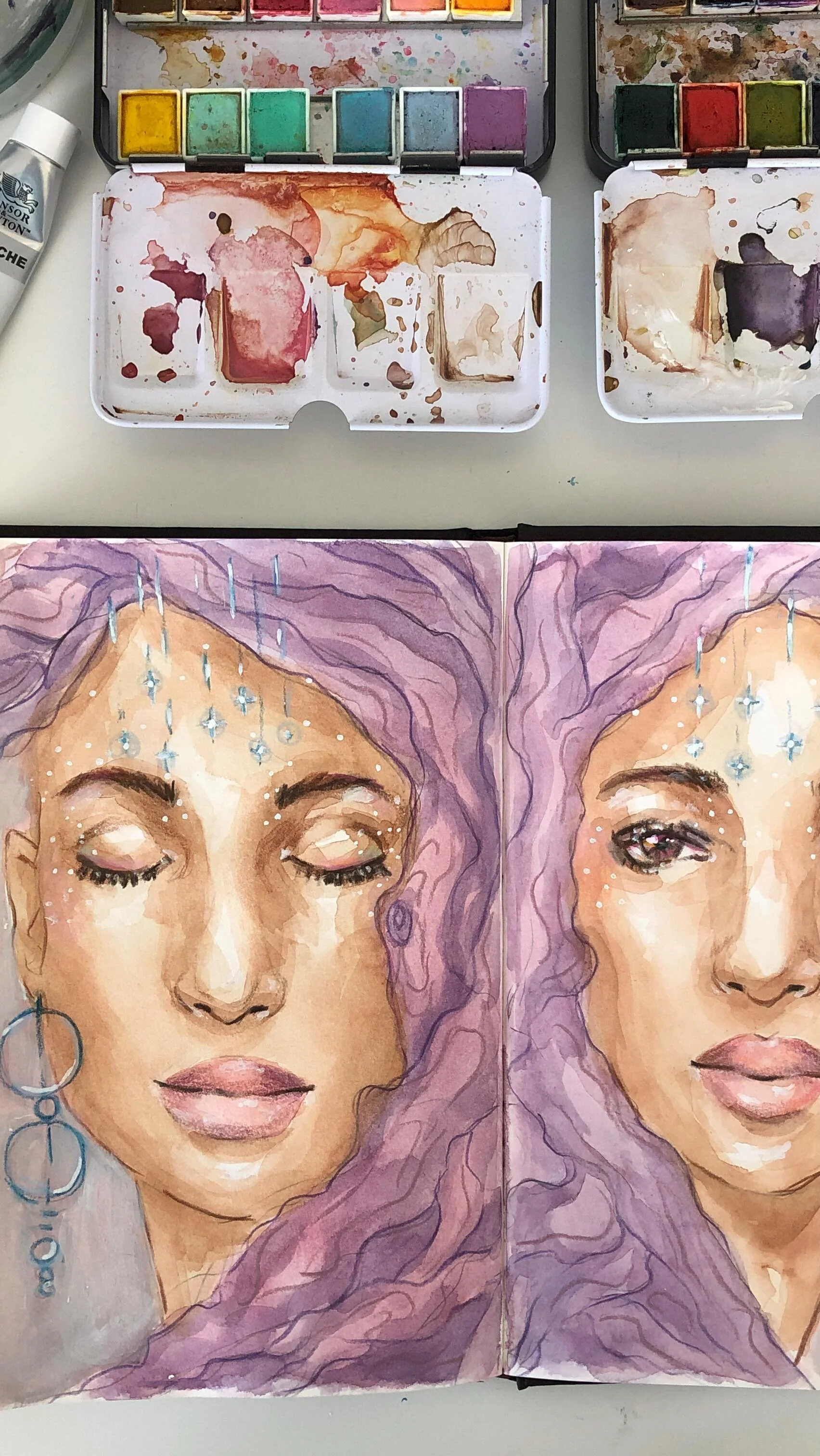 Printable Collage Sheets for Mixed Media Artists — A painted page