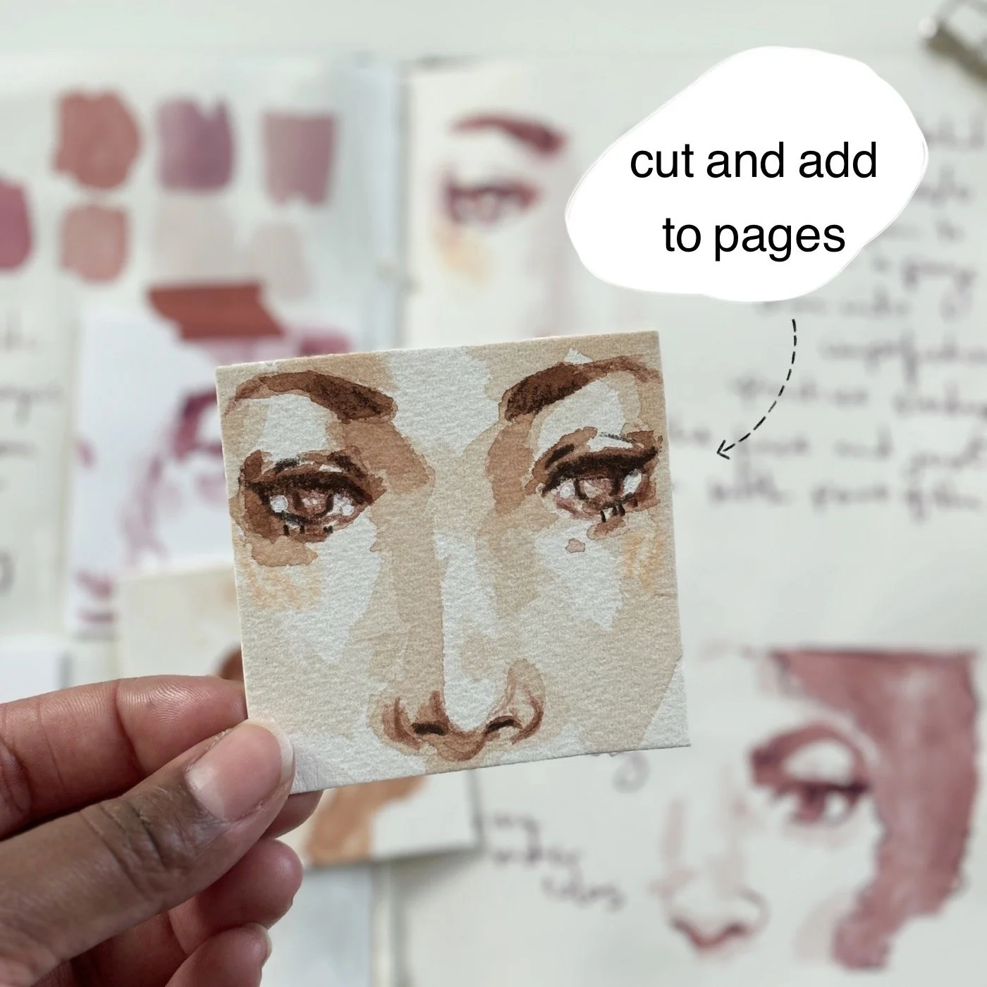 Mixed Media Woman Face Stencil — A painted page