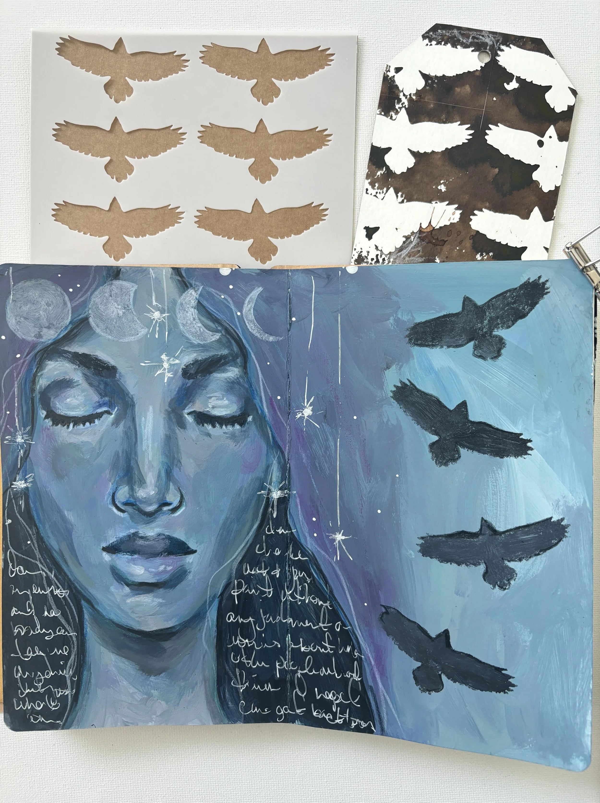 Face Fragments — A painted page