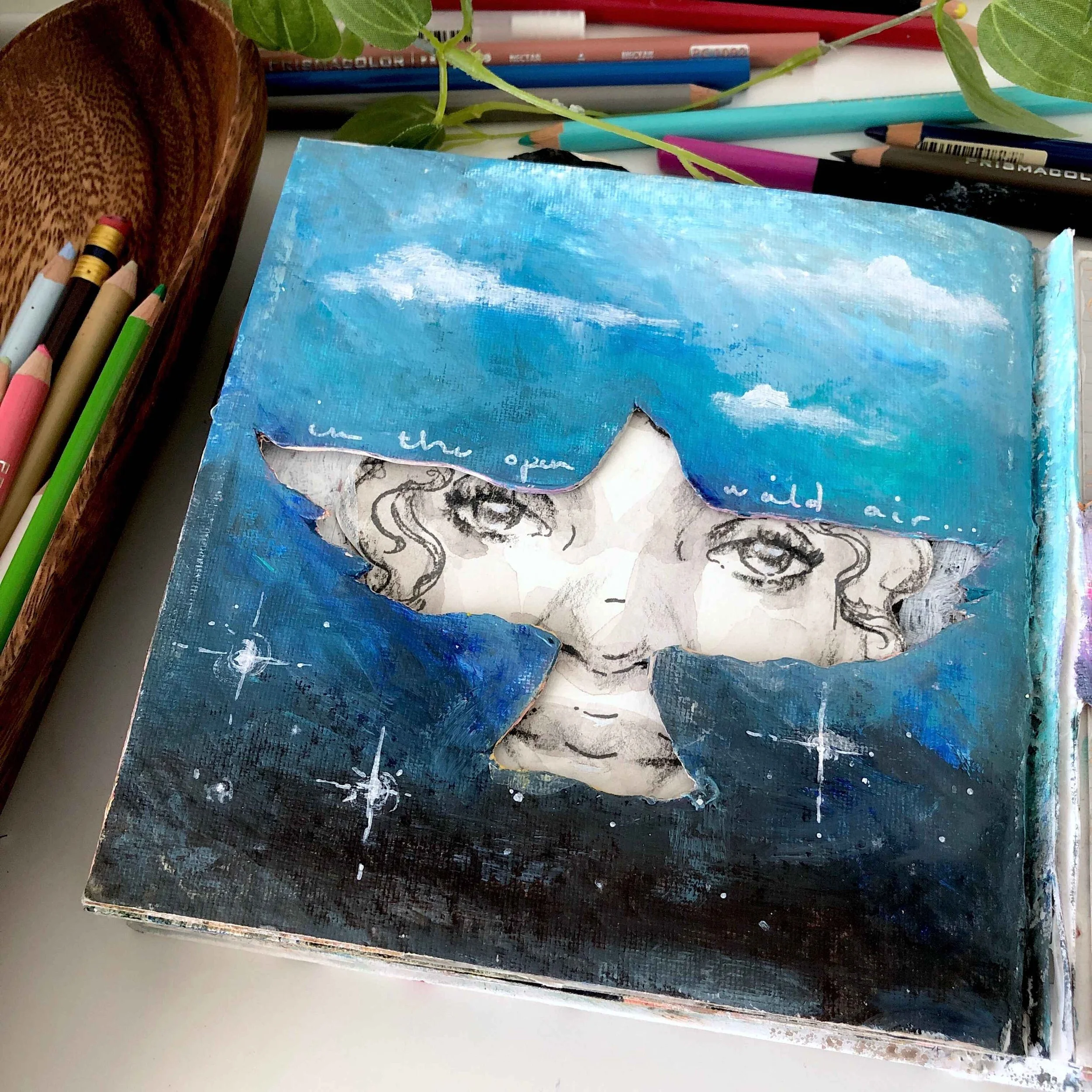 8 Creative Ways to Add Writing to Your Art Journal — A painted page