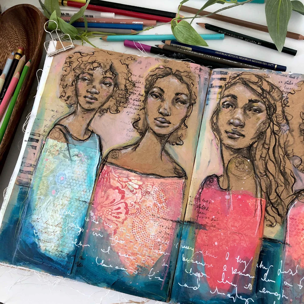 8 Creative Ways to Add Writing to Your Art Journal — A painted page