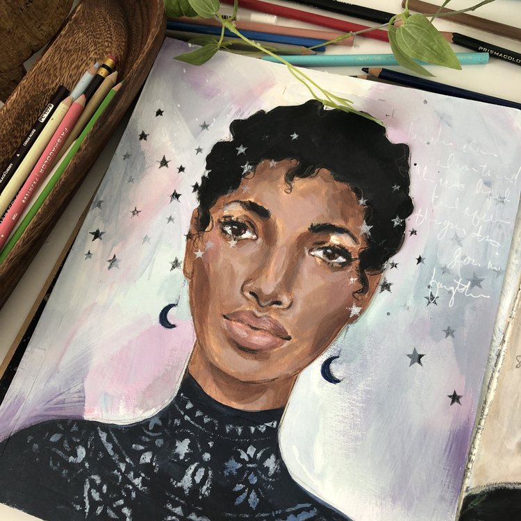 8 Creative Ways to Add Writing to Your Art Journal — A painted page