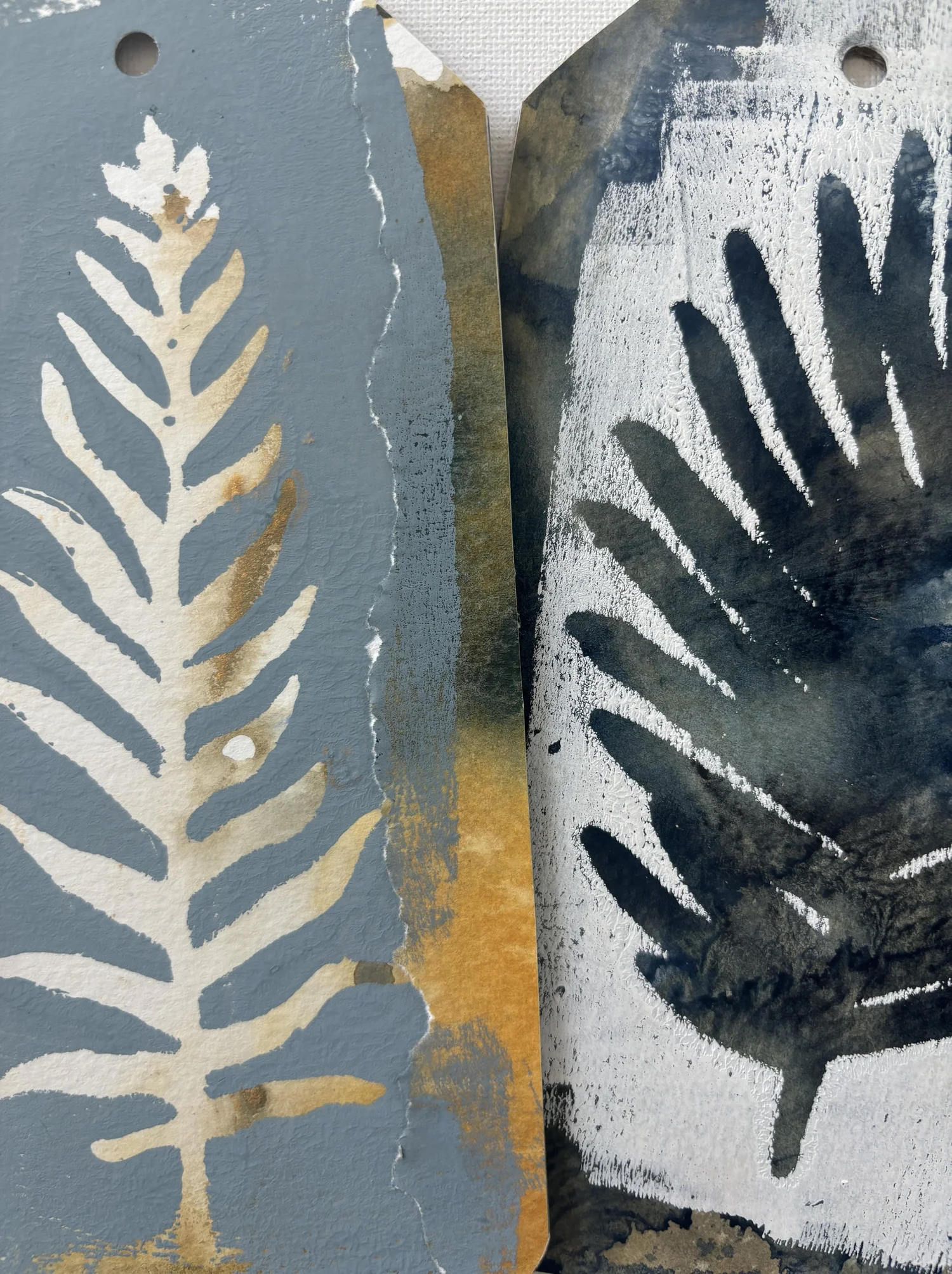 Art Journal Stencil — A painted page