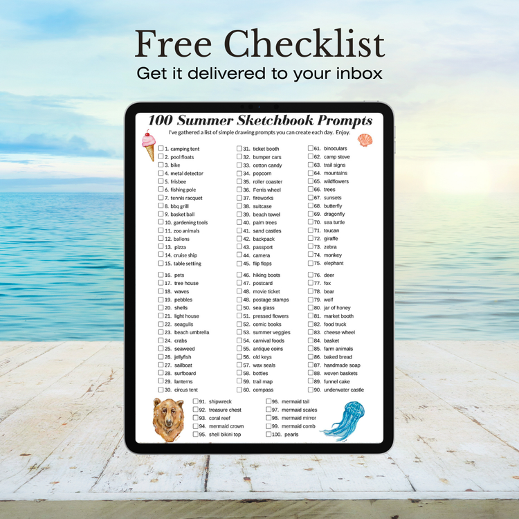 100 Drawing Ideas for a Creative Summer — A painted page