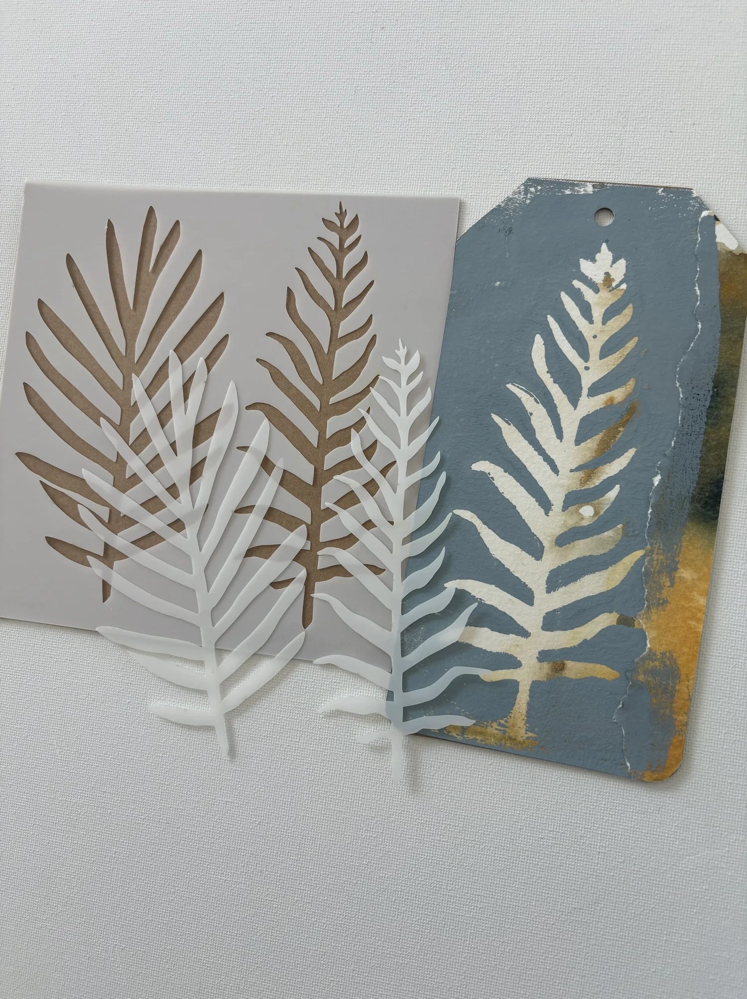 Art Journal Stencil — A painted page