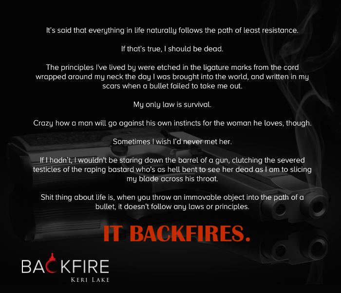 Cover Reveal: BACKFIRE — Keri Lake Author