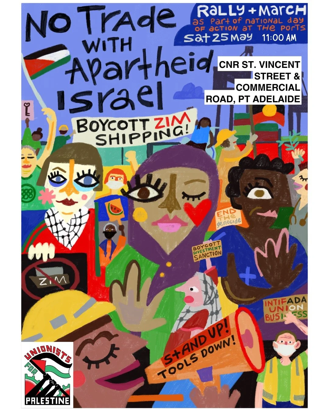 Rally! No Trade with Apartheid Israel - Boycott ZIM! — Australian Friends of Palestine Association