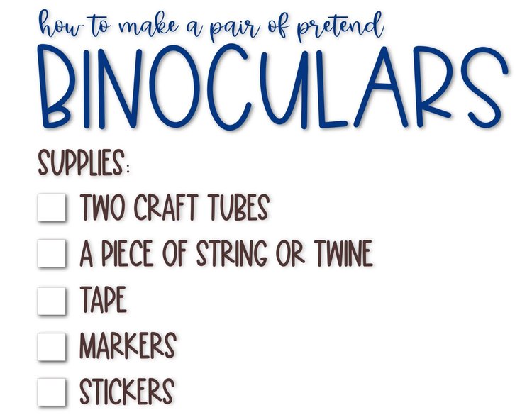 Pretend Binoculars Craft for Toddlers — Play Street Museum
