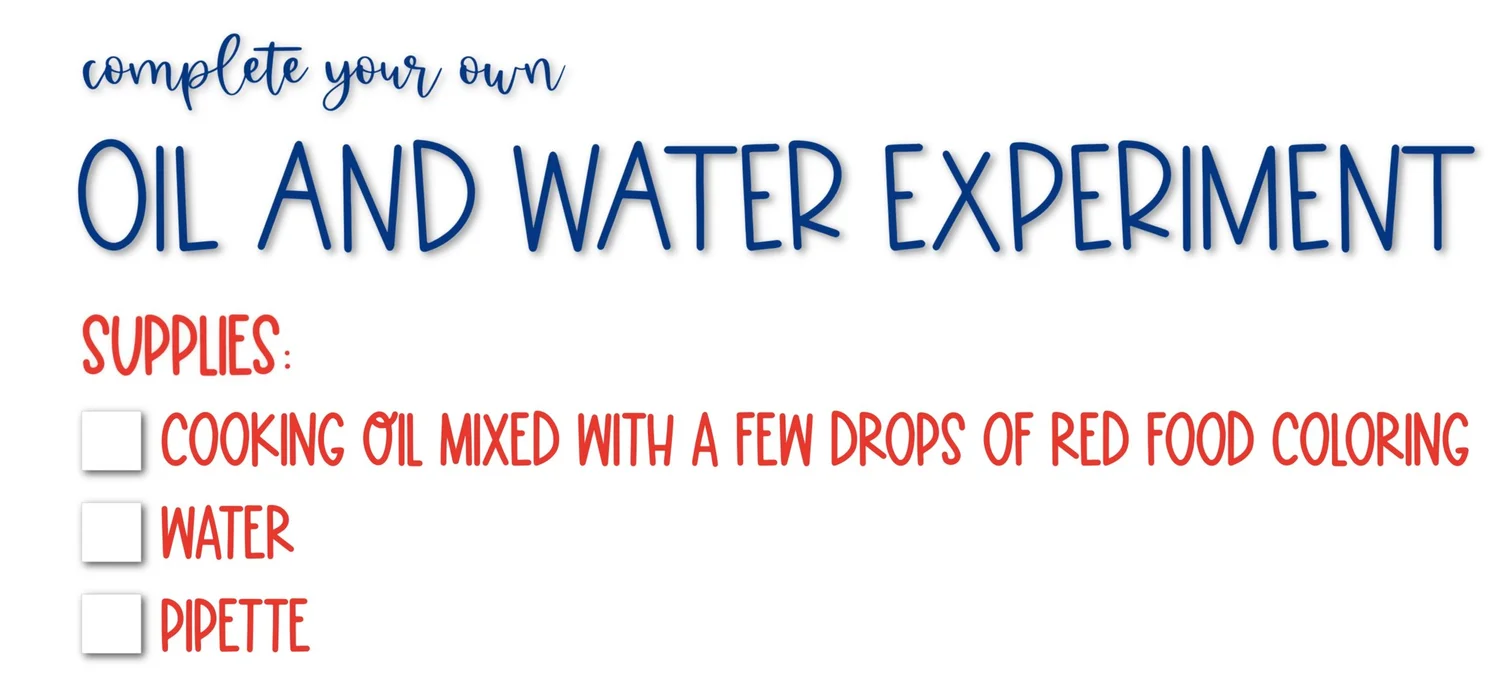 We Love Science: Oil and Water Experiment — Play Street Museum