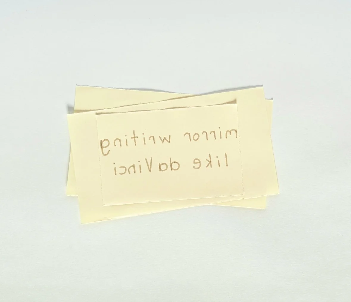 Mirror Writing like da Vinci — Play Street Museum