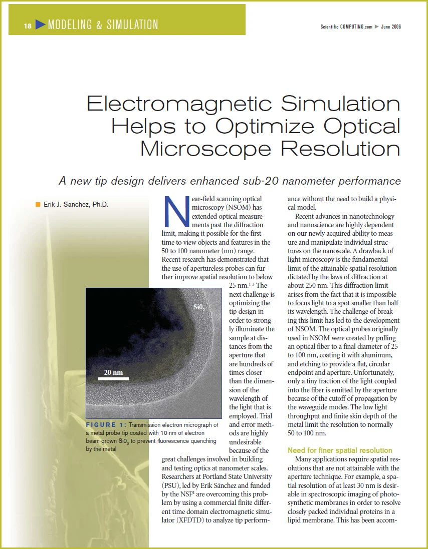 Electromagnetic Simulation Helps to Optimize Optical Microscope ...