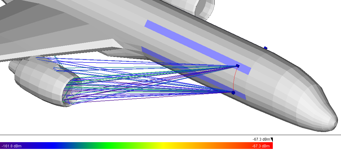Antenna Coupling Simulation for Aircraft Circular Patch Antennas | Remcom