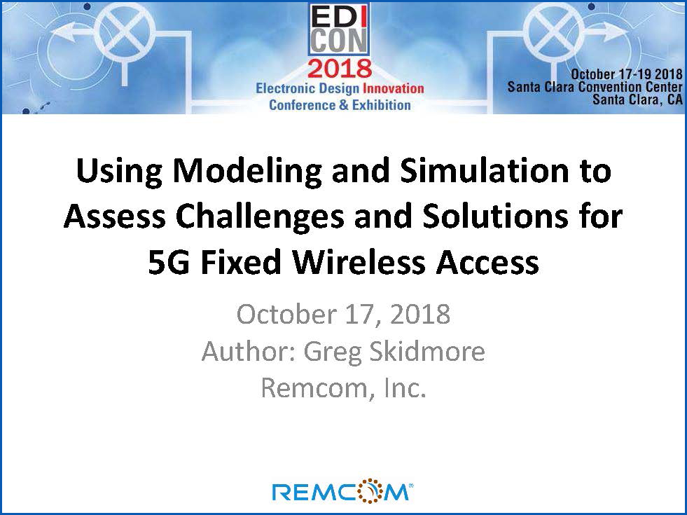 5G Fixed Wireless Access — Simulating MIMO in Suburban Neighborhoods — Remcom