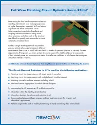 3D电磁仿真 - FDTD仿真软件XFdtd - Remcom.