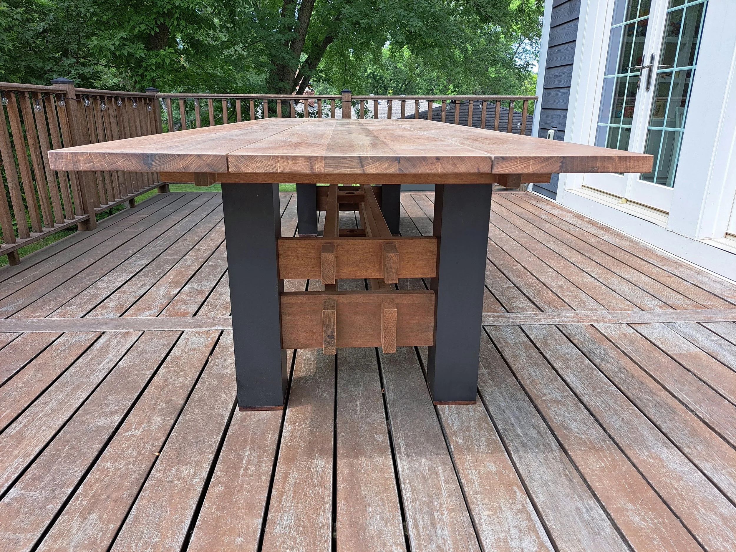 Large outdoor dining table — WoodZest