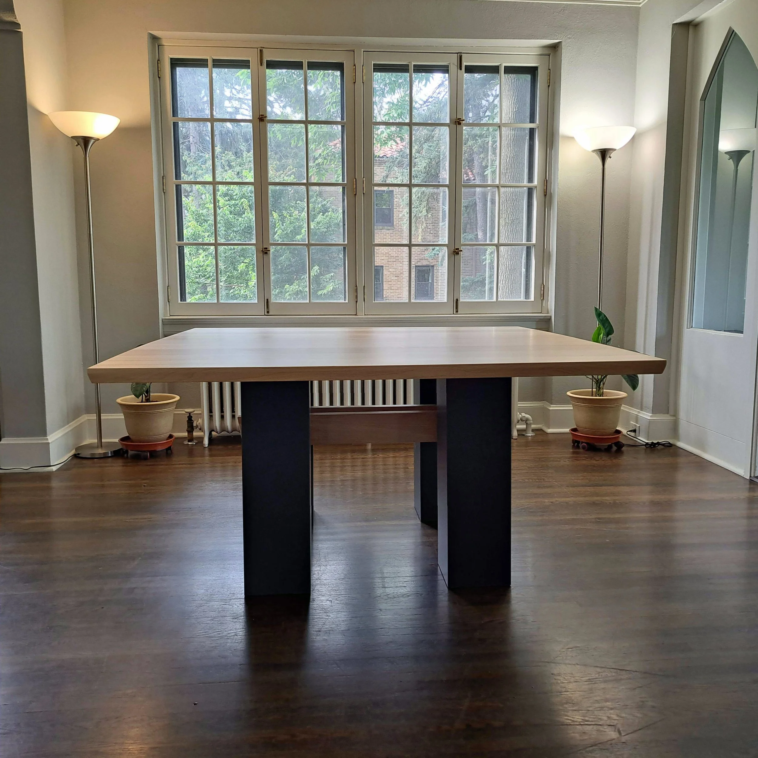 Square Maple Trestle Table — WoodZest