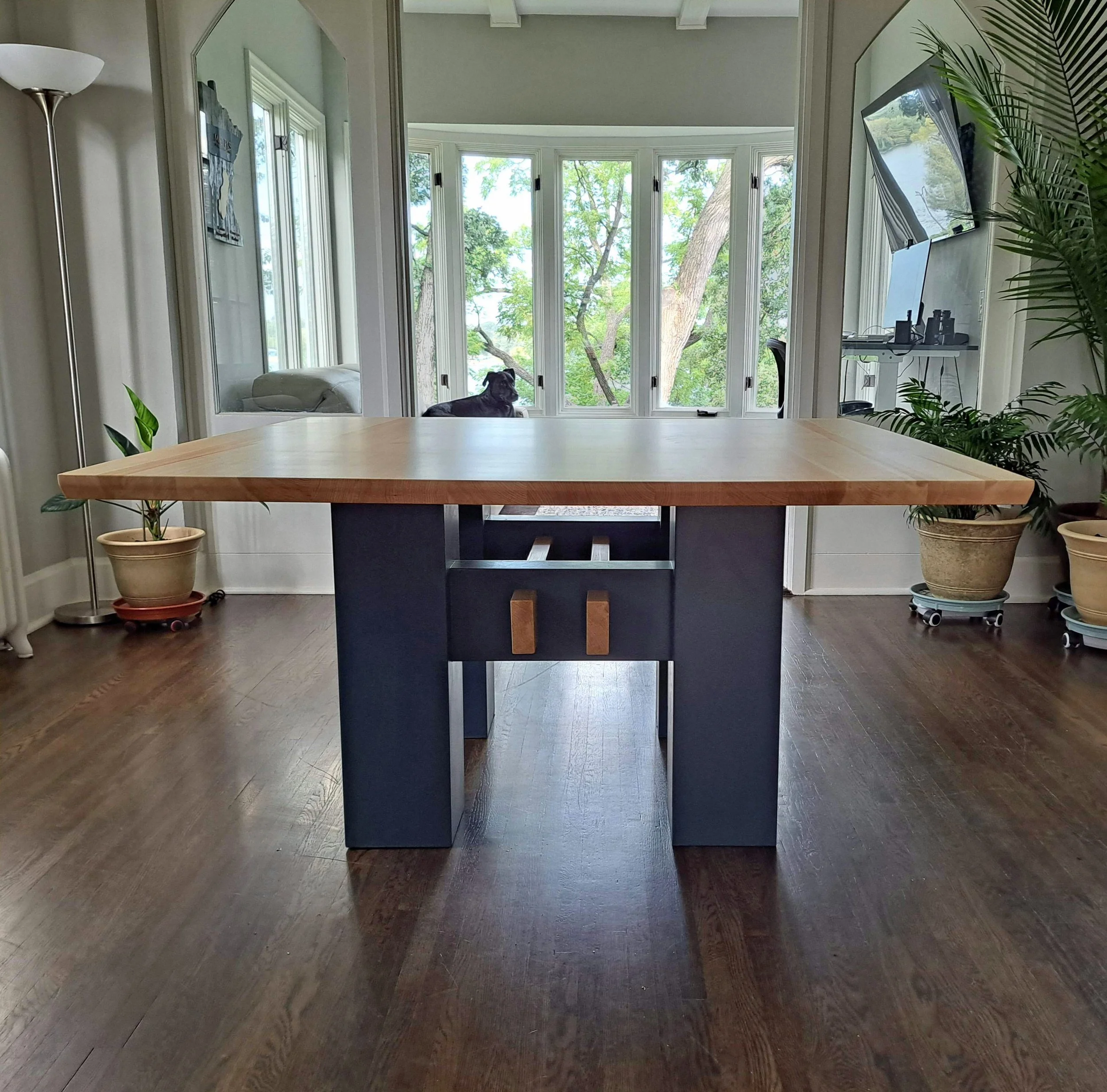 Square Maple Trestle Table — WoodZest