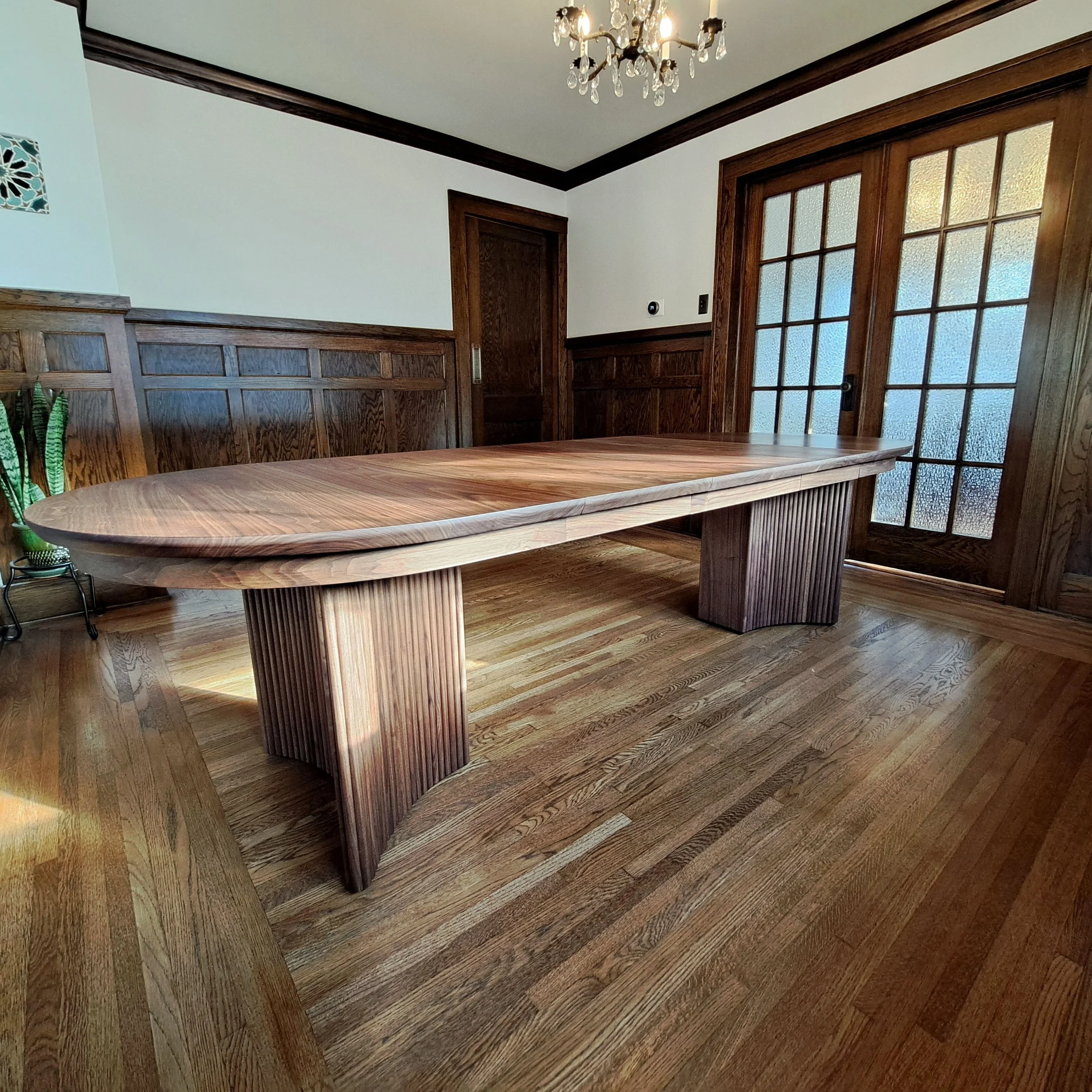 Oval Walnut Dining Table With Leaves — WoodZest
