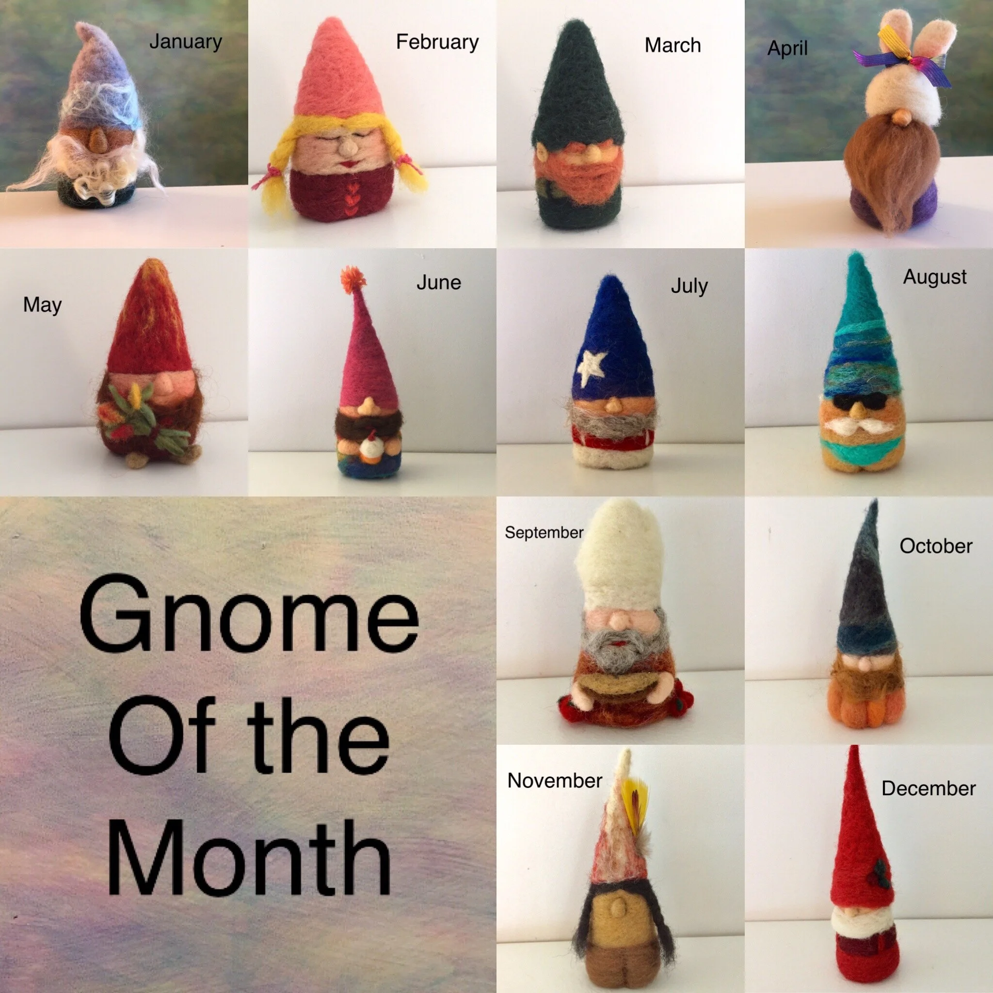 Kit: Needle Felted Gnome of the Month — Welcome to Esther's Place