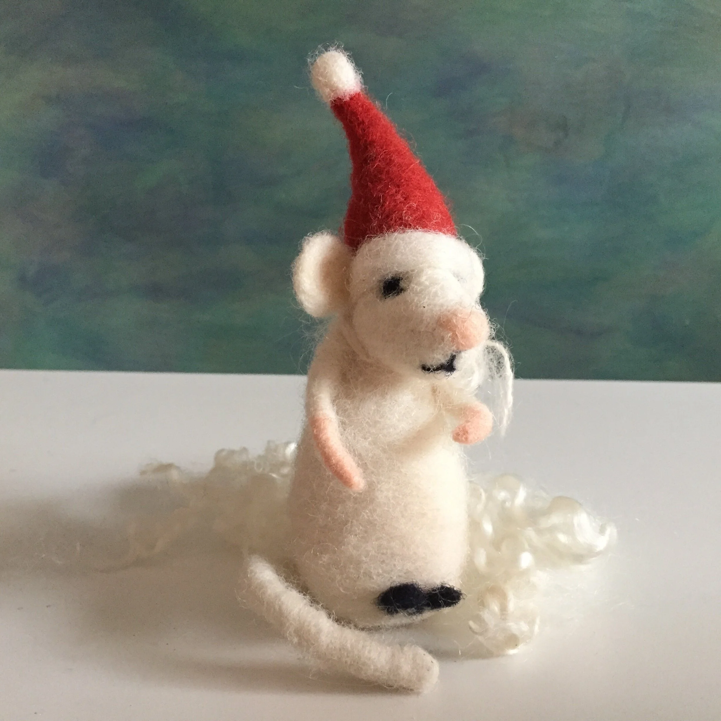 Kit: Needle Felted Santa Mouse — Welcome to Esther's Place