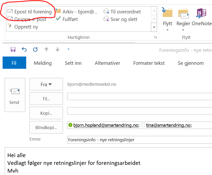 Send epost til alle i foreningen uten å vise alle epostadressene ...