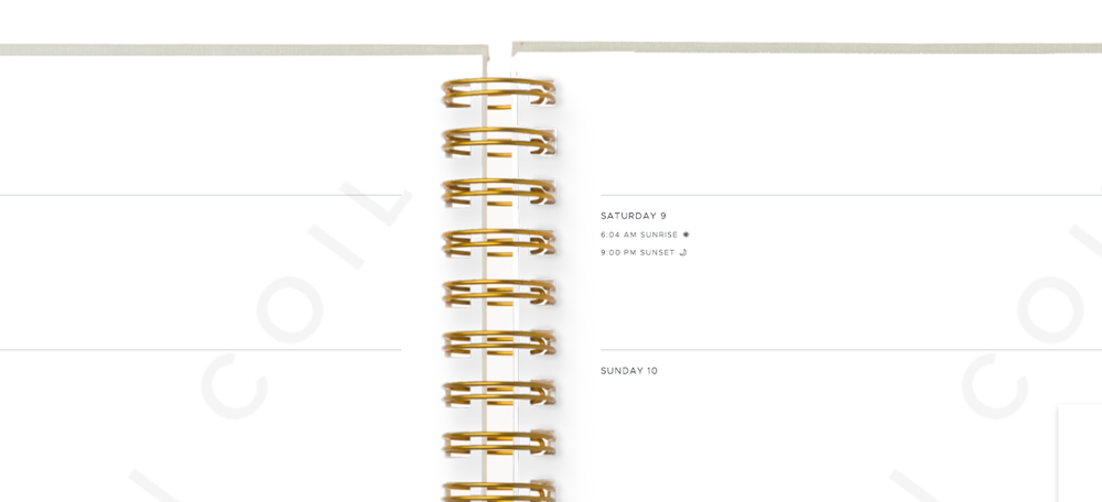 Sunrise and Sunset Times in Your Planner — Golden Coil