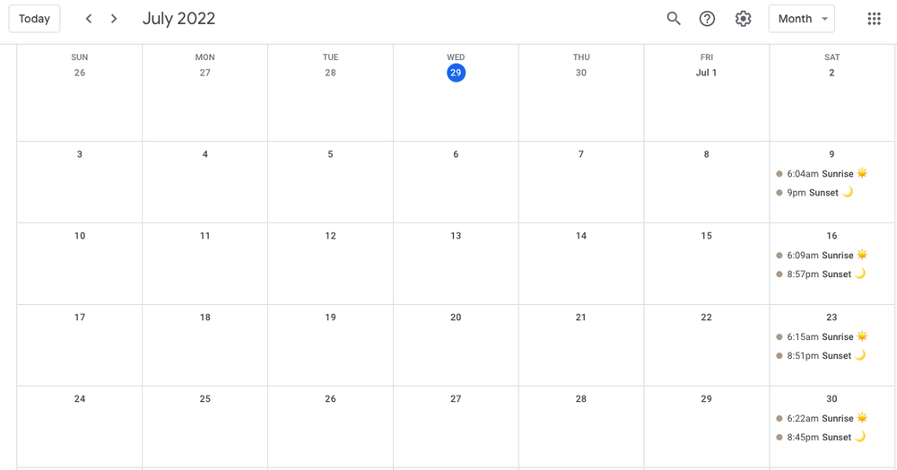Sunrise and Sunset Times in Your Planner — Golden Coil