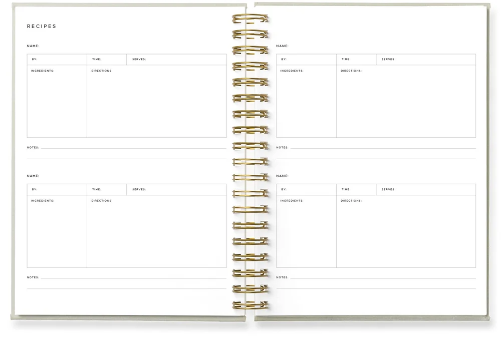 Creating a Recipe Notebook — Golden Coil