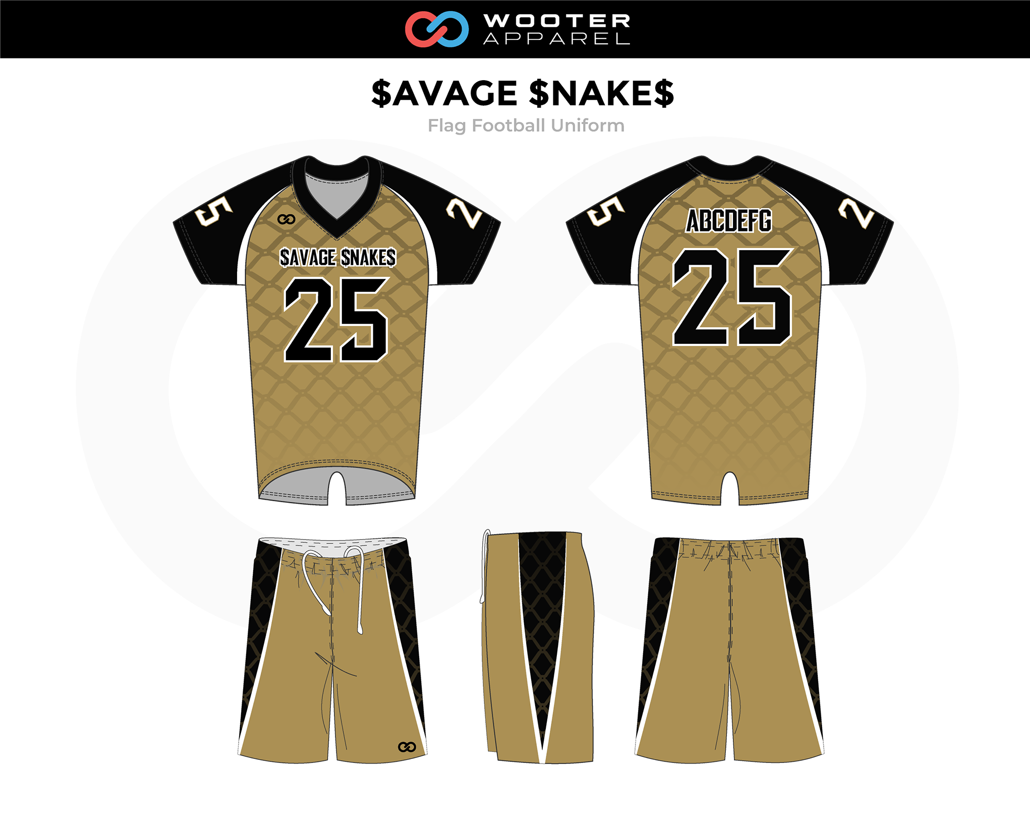 Flag Football Designs | Design Your Own Flag Football Uniforms | Wooter ...