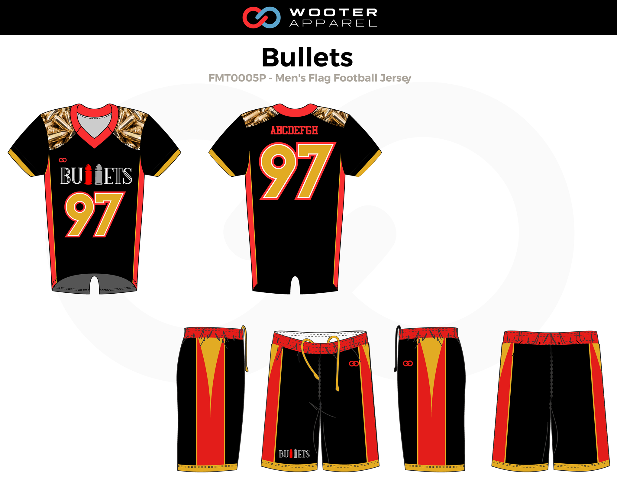 Flag Football Designs | Design Your Own Flag Football Uniforms | Wooter ...