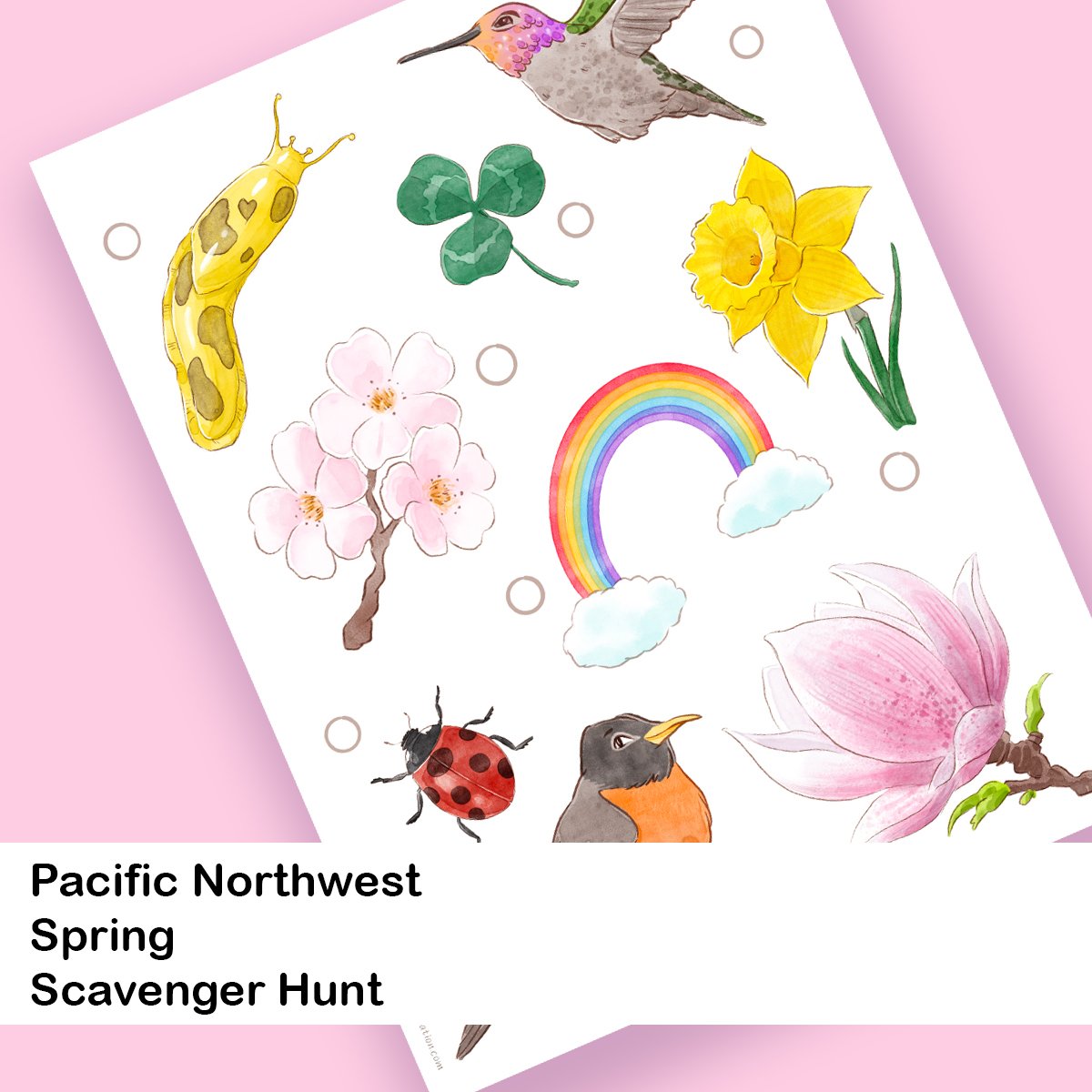 PNW Nature & Seasonal Printables for Kids | Scavenger Hunts, DIY Zines ...
