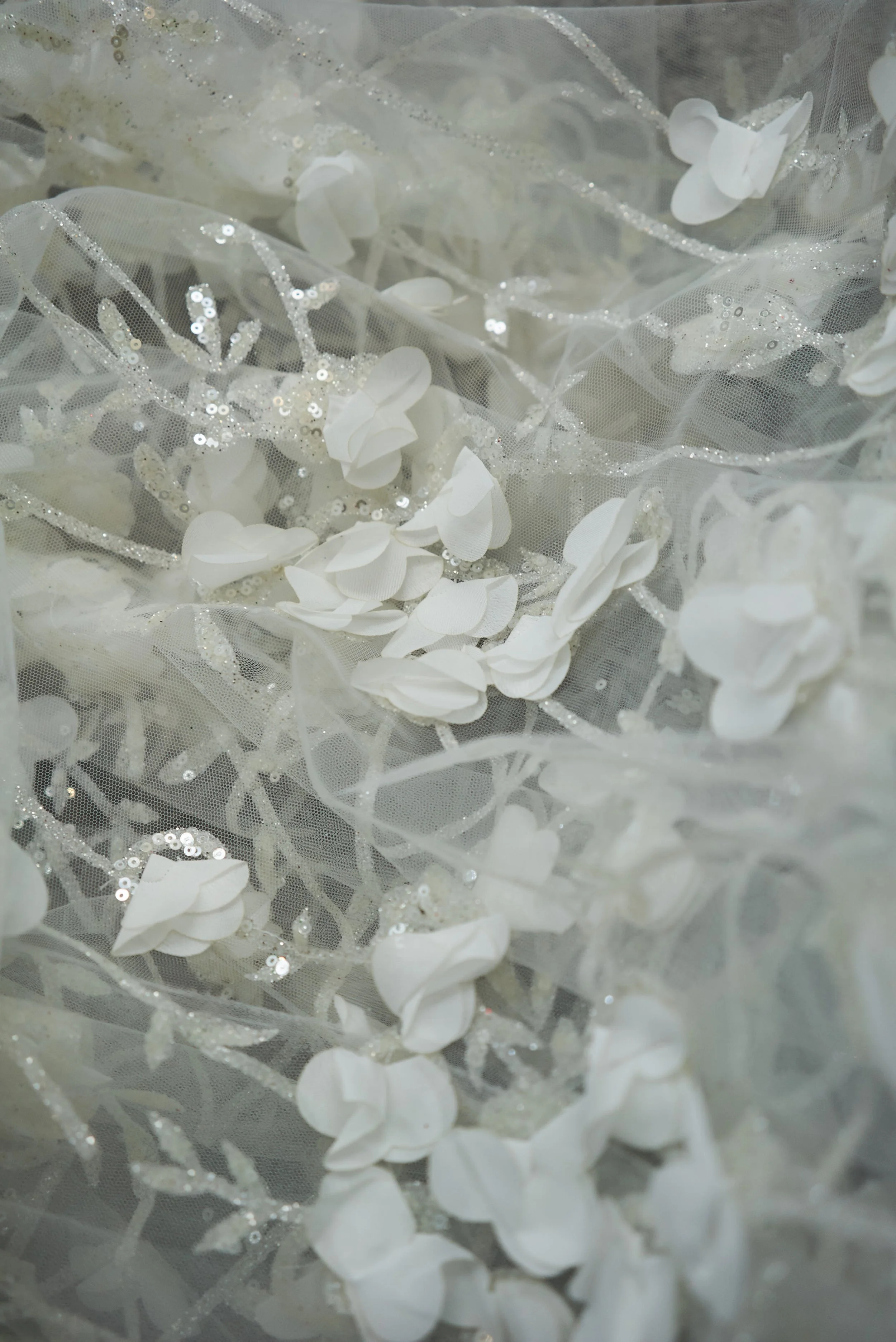 Lace and Sequin Remnants — Silk & Stitch