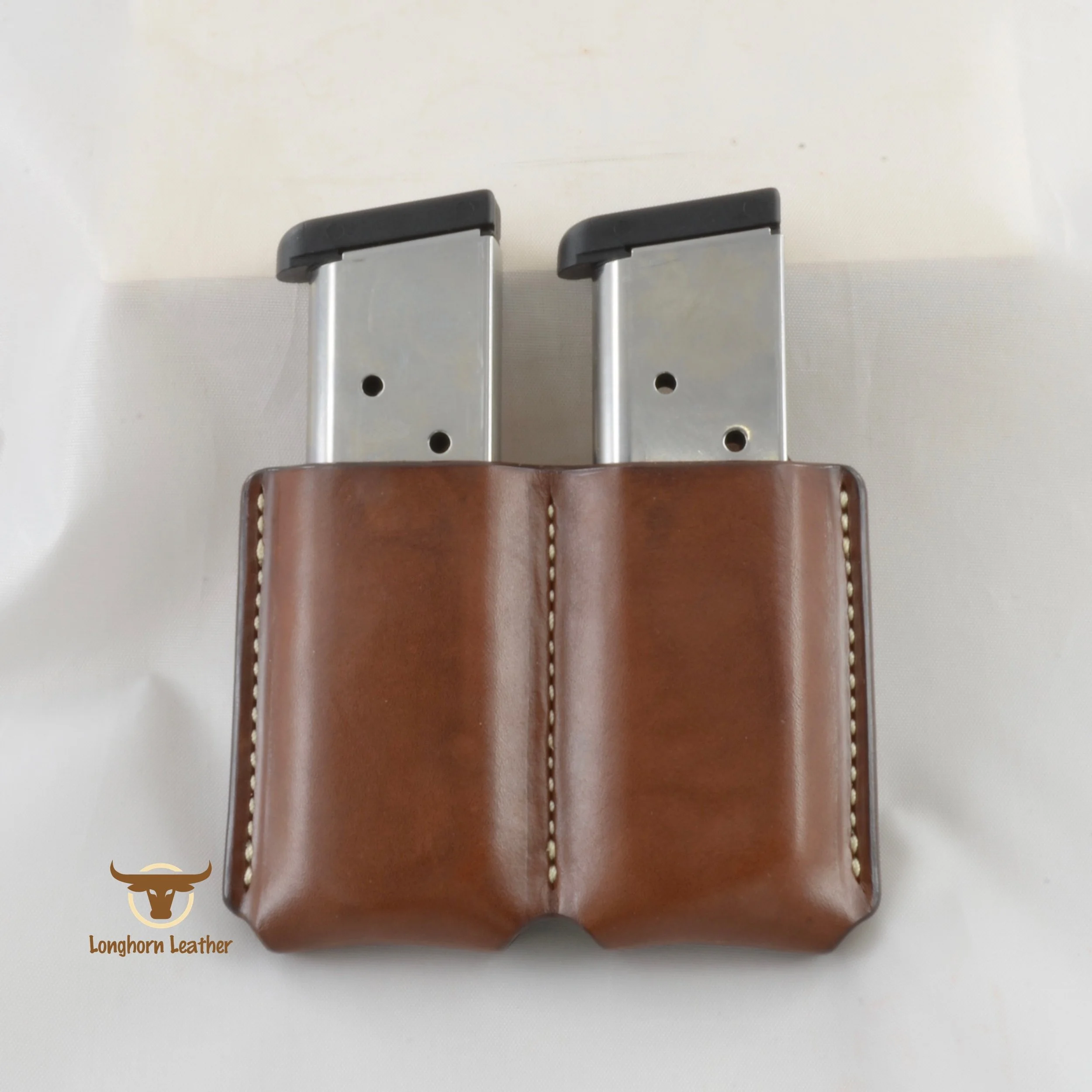 Longhorn Leather AZ 1911 Magazine Pouch Brown natural Thread Longhorn Leather AZ 1911 Magazine Pouch Brown natural Thread