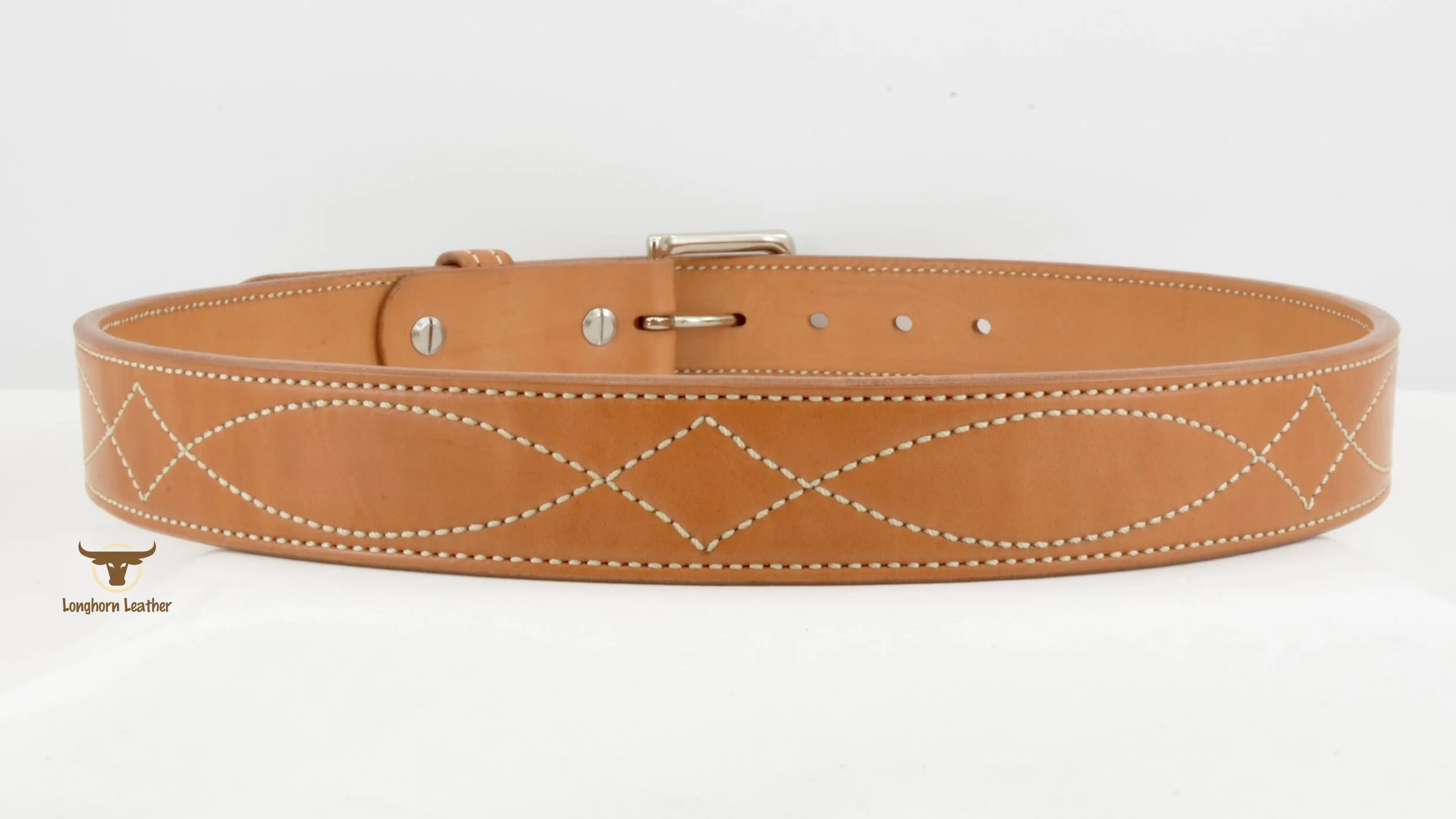 Longhorn Leather AZ-Custom Leather Gun Belt featuring the “Gunslinger ...