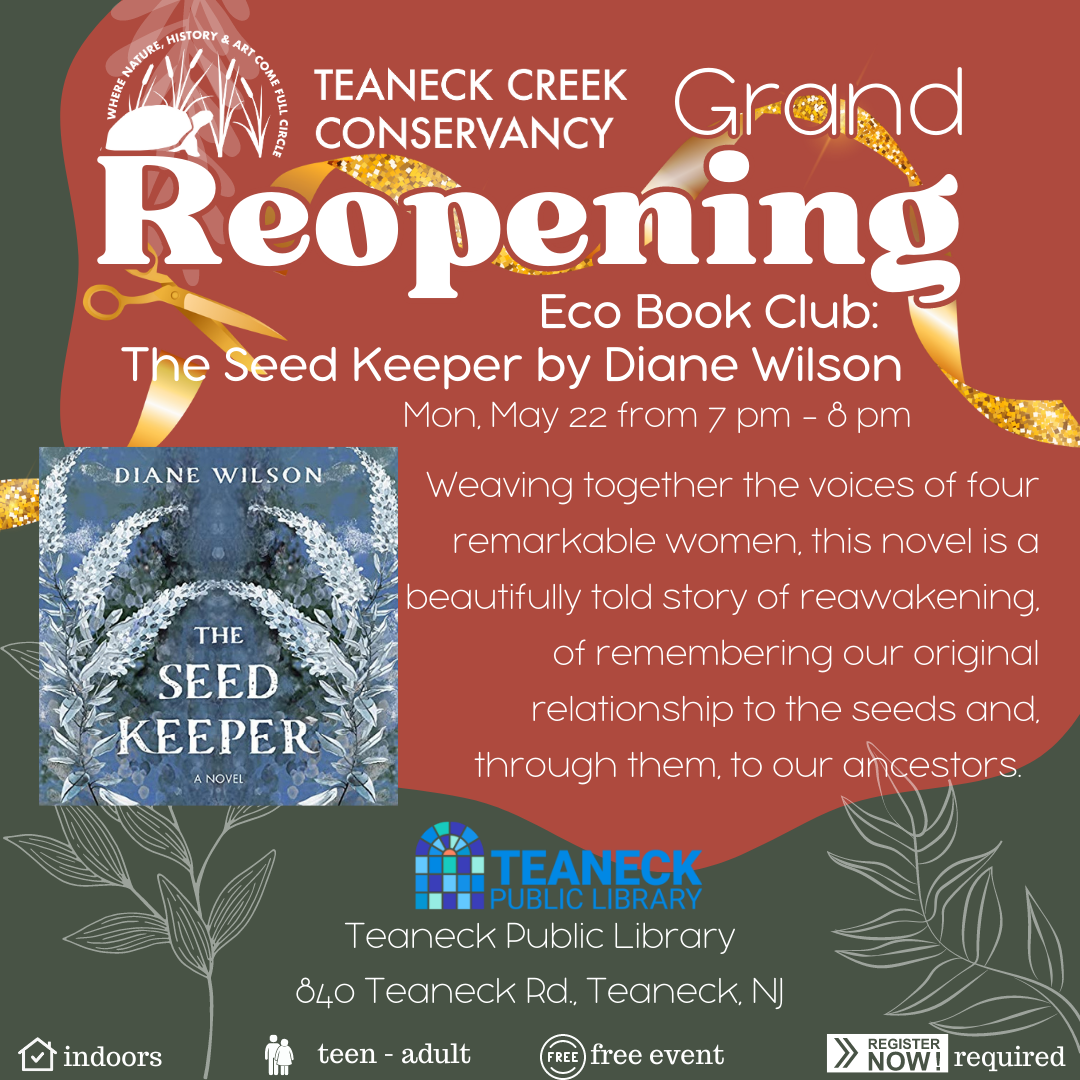 Reopening: May's Eco Book Club: The Seed Keeper — Teaneck Creek Conservancy