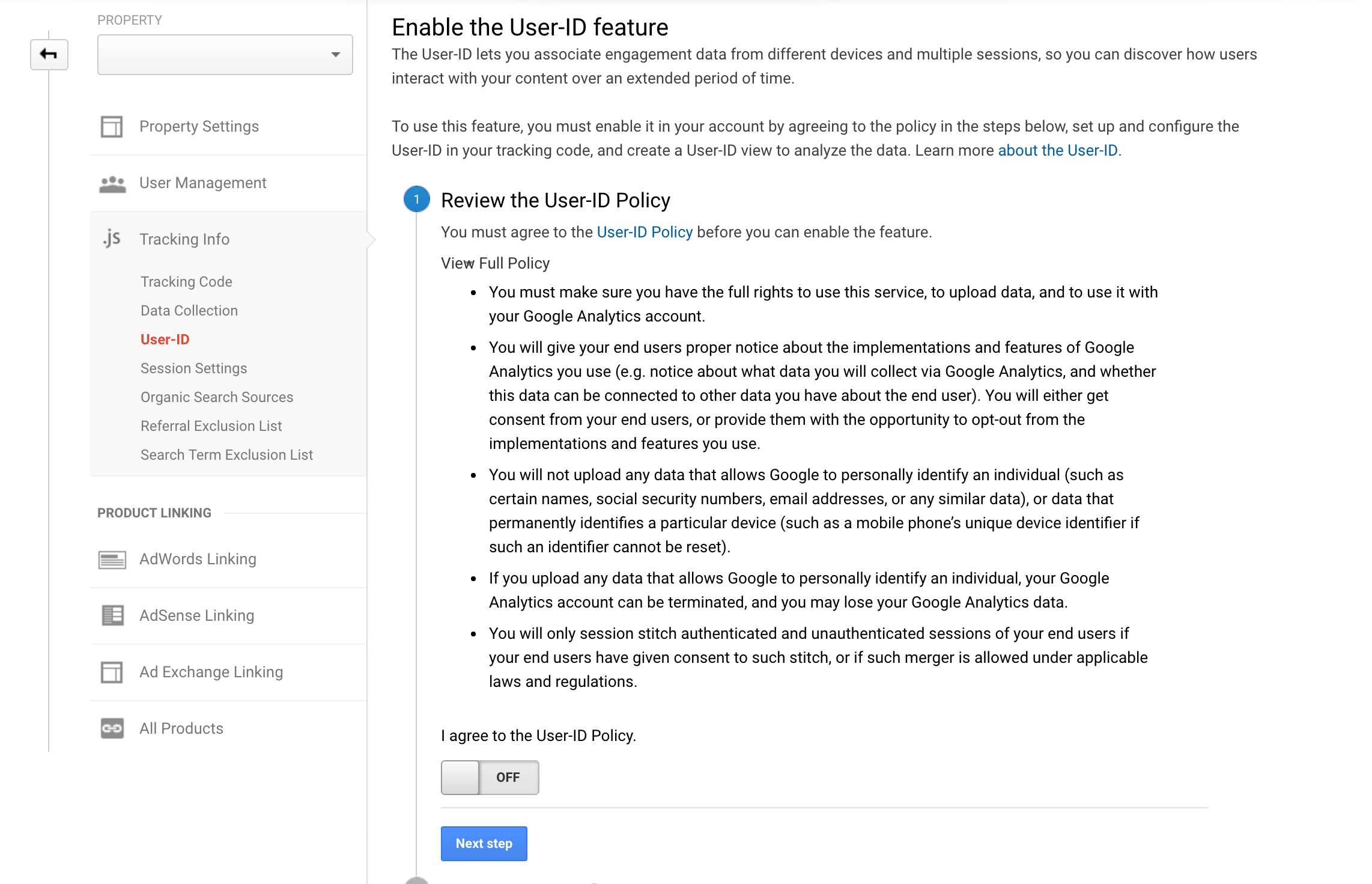 Google Analytics User ID and Understanding Behavior