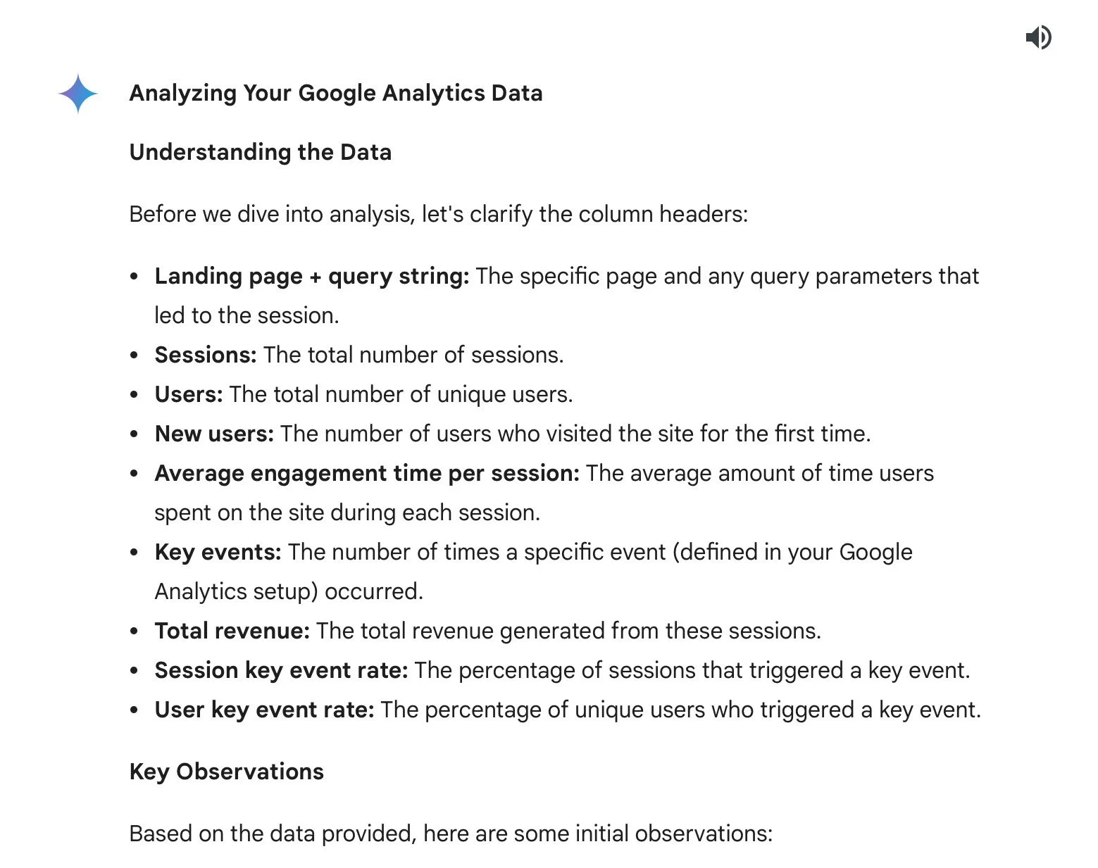 Using Google Analytics with Google Gemini