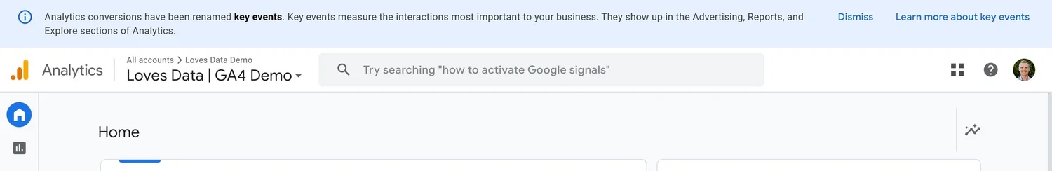 Key Events in Google Analytics 4 (GA4)
