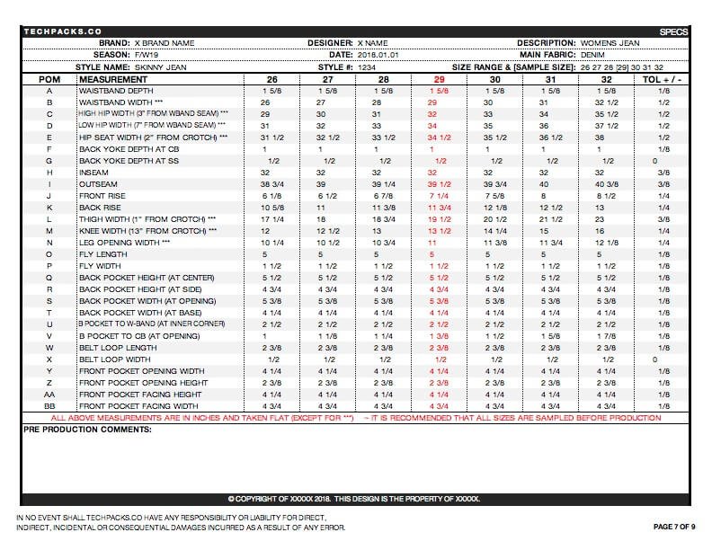 How to Fill in a Tech Pack Template — TECHPACKS.CO
