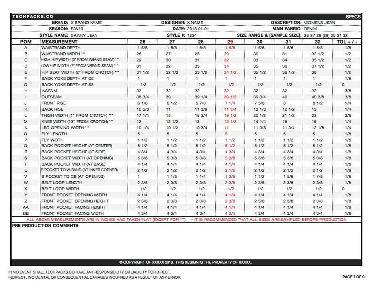 How to Fill in a Tech Pack Template — TECHPACKS.CO