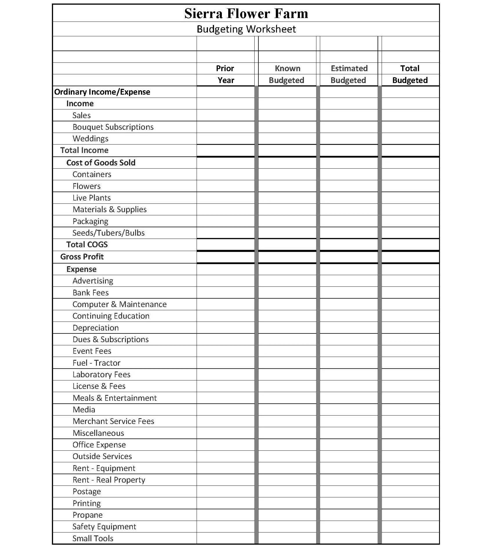 Budgeting for the flower farmer's second year and beyond — Sierra ...