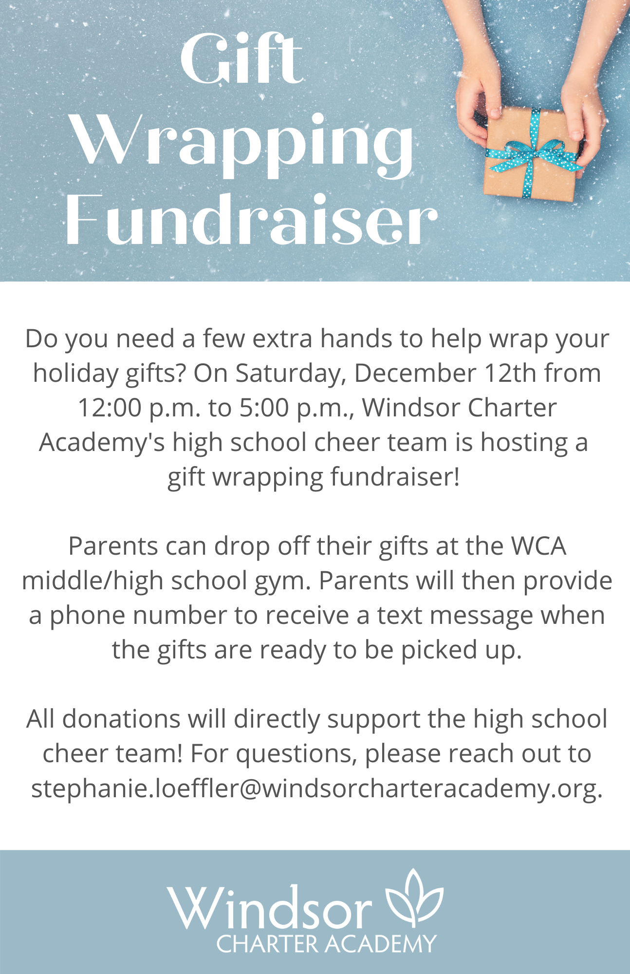 Gift Wrapping Fundraiser — Windsor Charter Academy