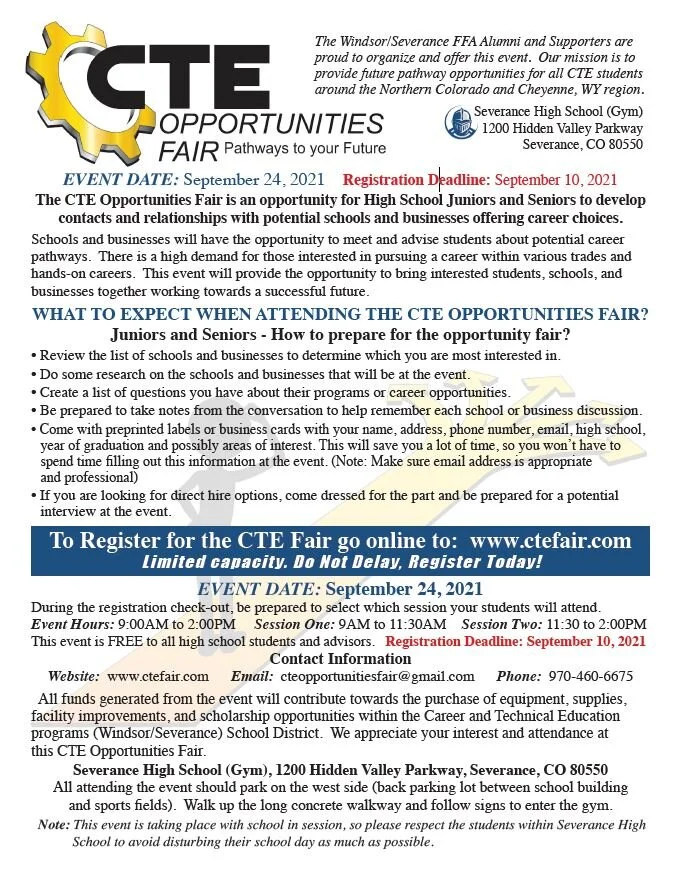 CTE Opportunities Fair — Windsor Charter Academy